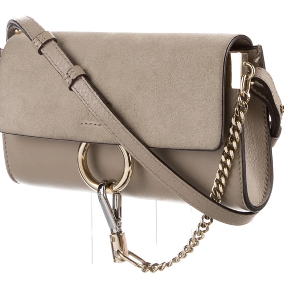 Chloe | Bags | Chloe Mini Faye Crossbody Motty Gray | Poshmark